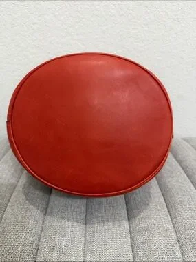 Coach | Bags | Coach Red Leather Bucket Shoulder Bag | Poshmark